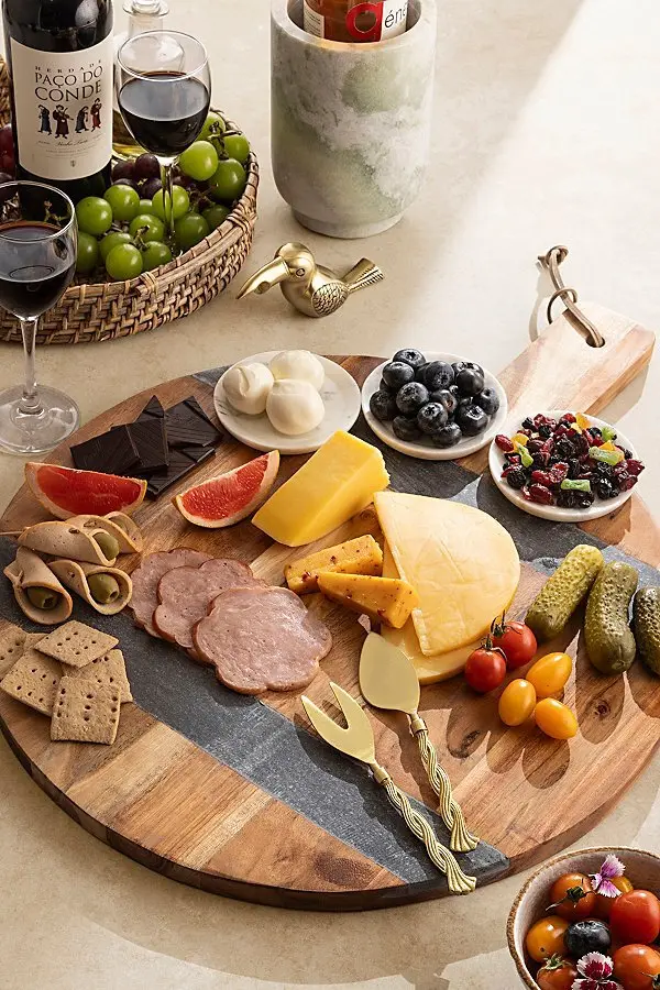 GAURI KOHLI Mandawa Charcuterie Board - Gray 23"